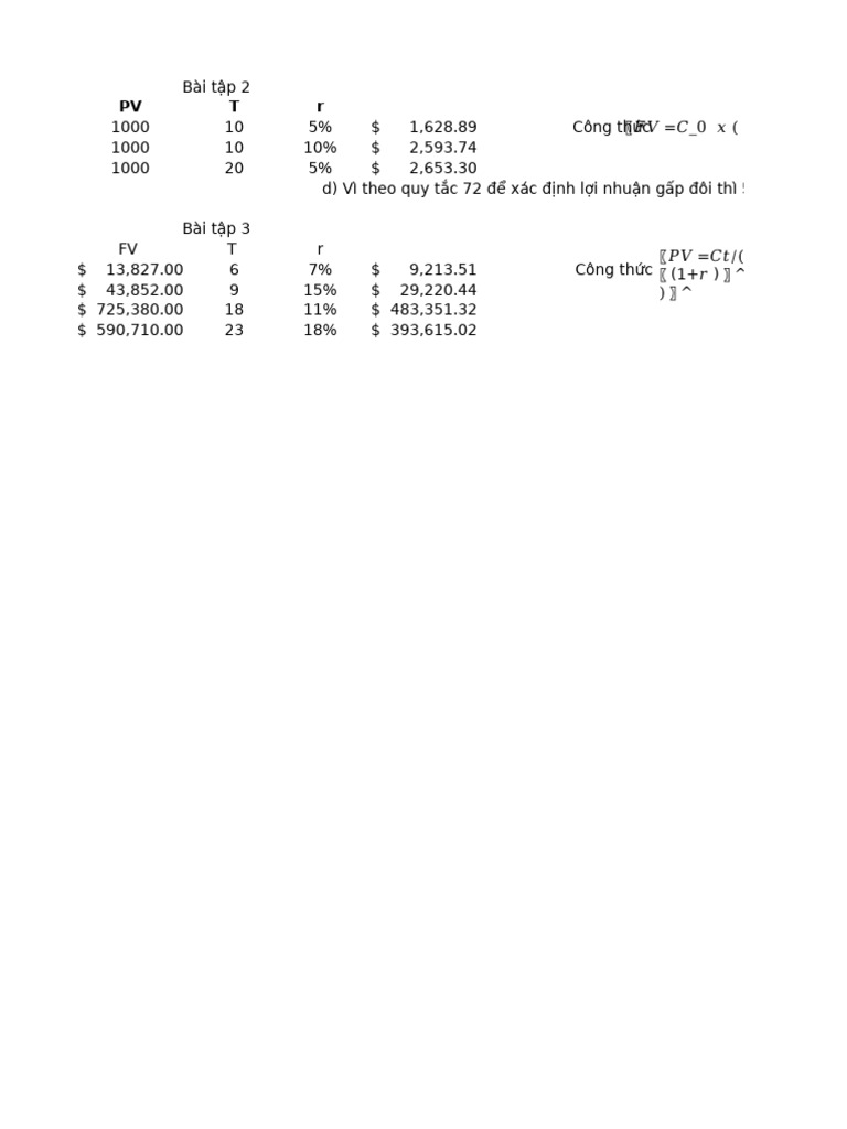 Bài tập TCDN | PDF