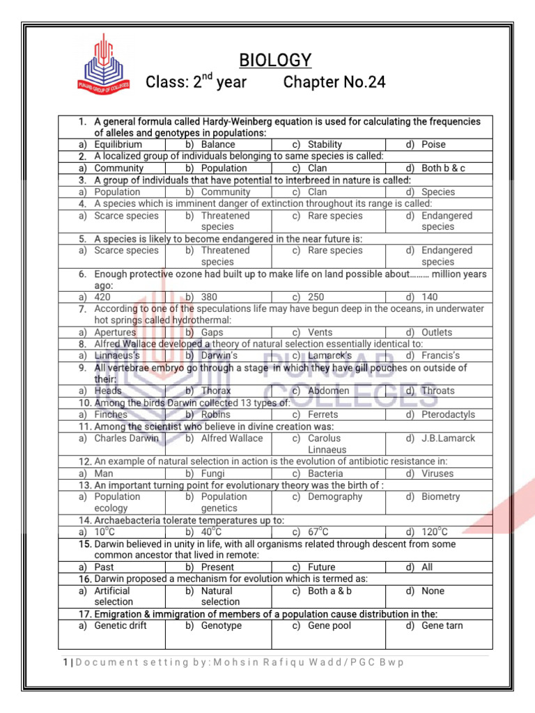 CH_24 | PDF | Genetics | Biology