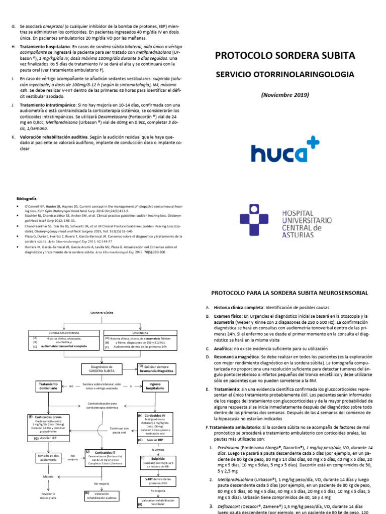 Guía HUCA Sordera Súbita Update 2019 1 | PDF | Especialidades Medicas ...