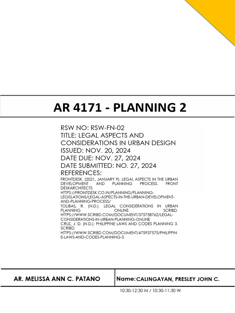 RSW Fin-01 Planning 02 (Colored) | PDF