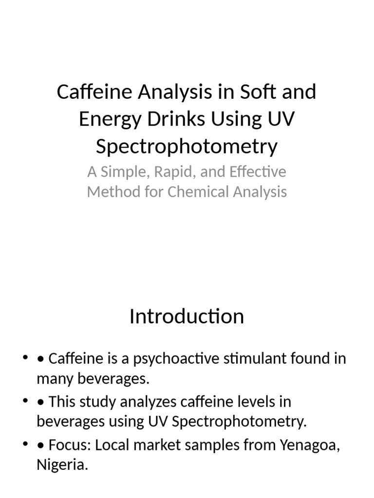 Caffeine Analysis Presentation | PDF