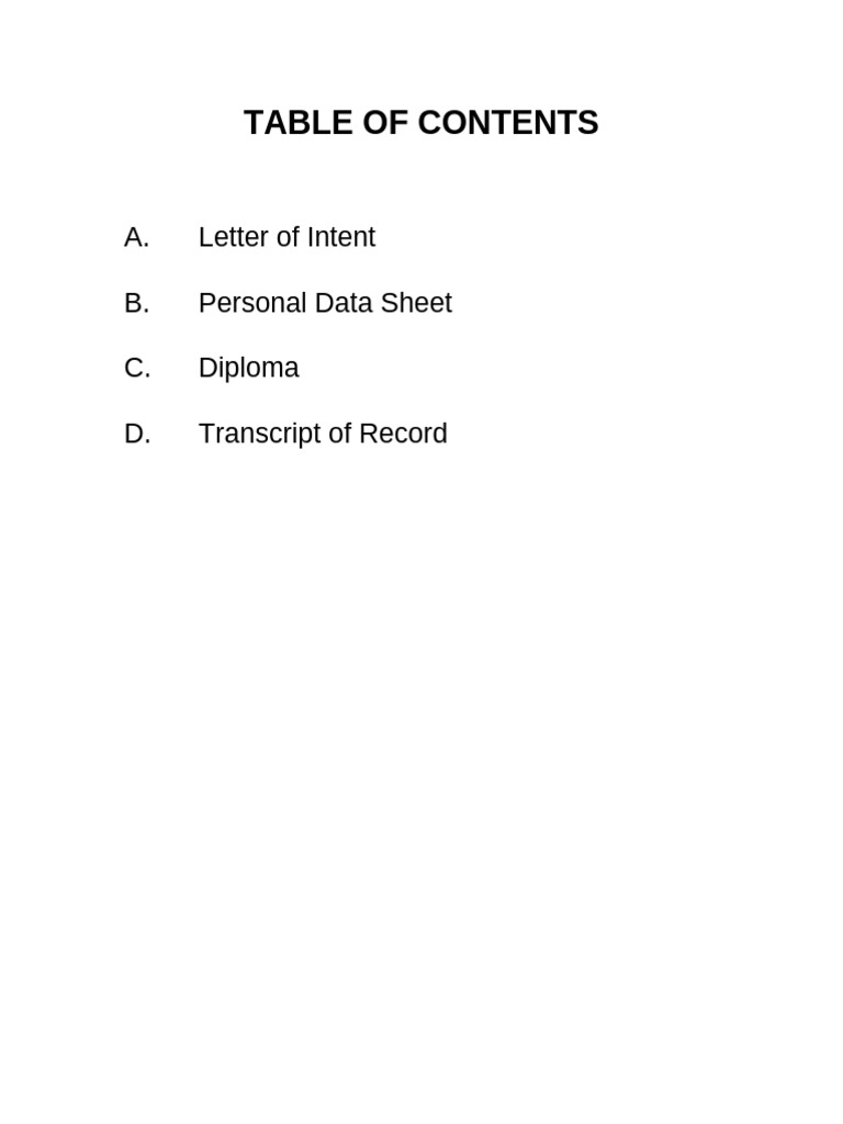 TABLE OF CONTENTS (2) | PDF