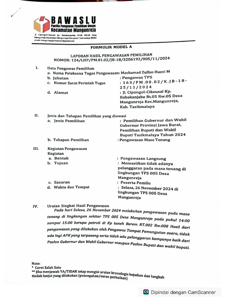 Mzulfan TPS 05 Desa Mangunreja 26 November 2024 | PDF