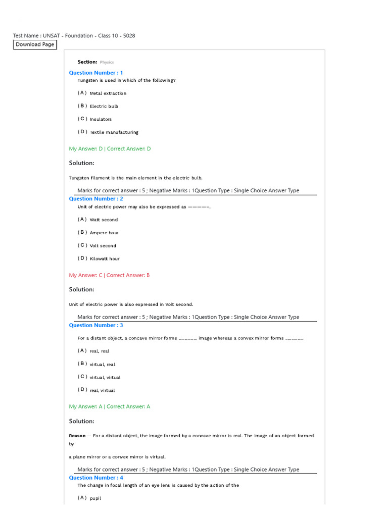 Unacademy National Scholarship Admission Test Question Paper With ...