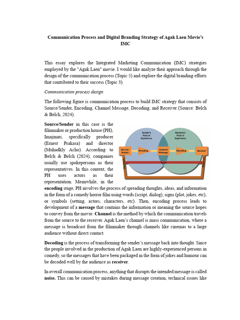 UTS IMC 2024 - Sarah Annisa | PDF | Communication | Social Media