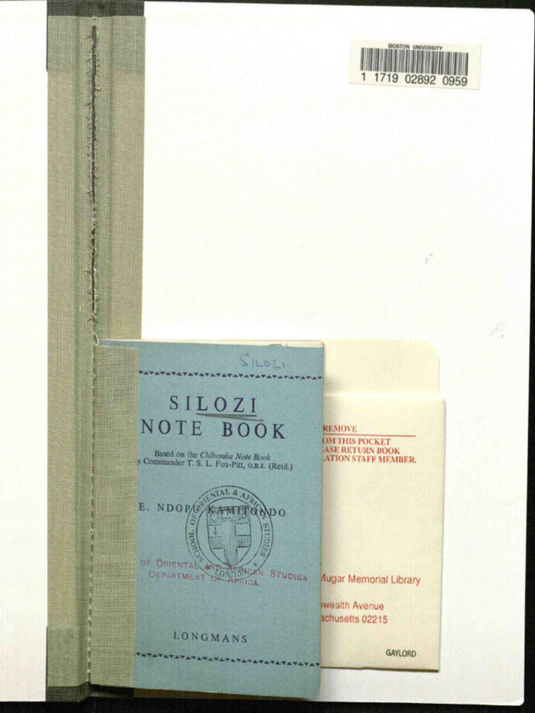 Silozi Note Book - Compressed | PDF
