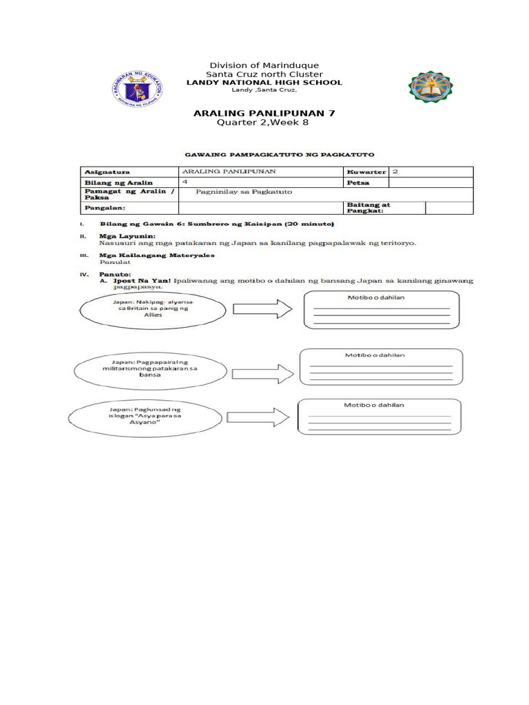 Work Sheet - AP7 W8 | PDF