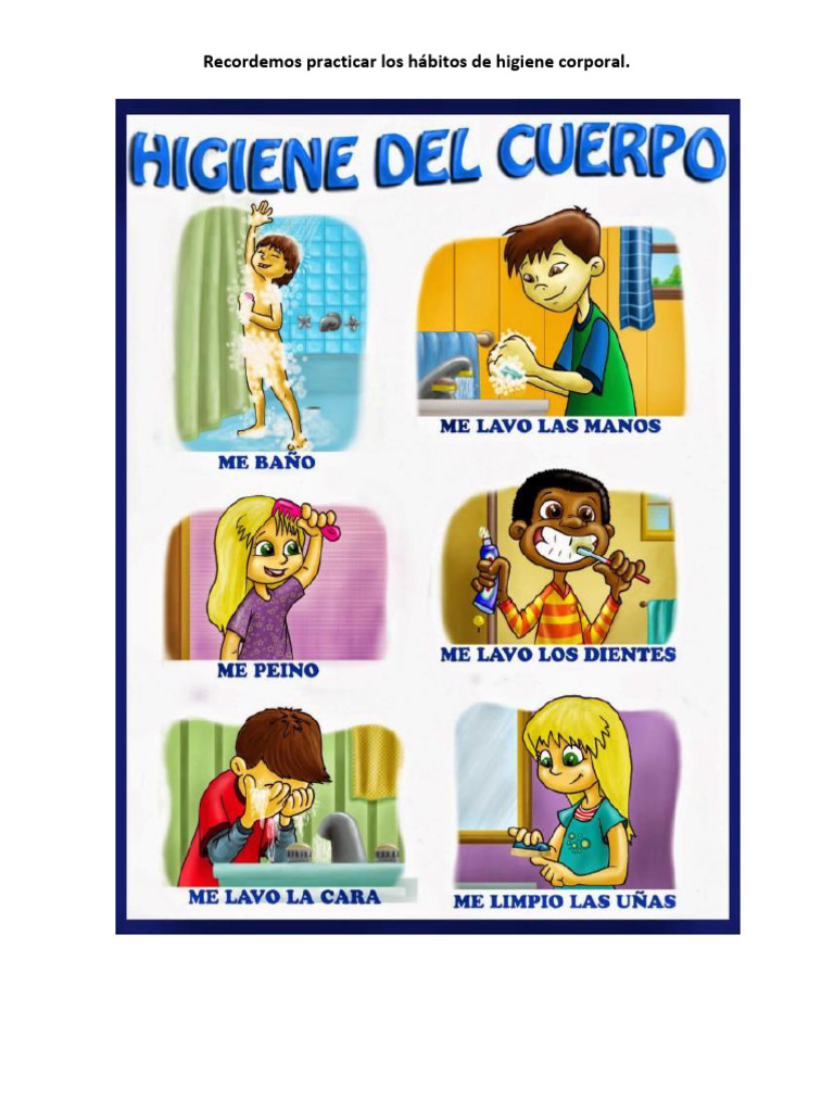 Habitos de Higiene Corporal | PDF