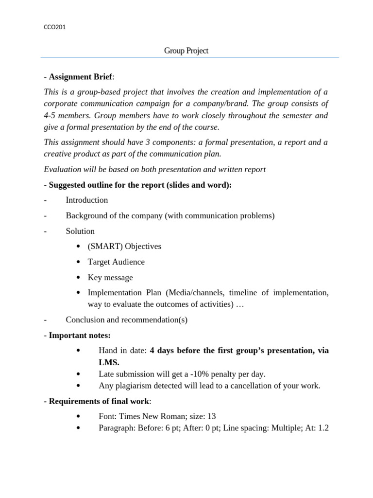 Corporate Communication Campaign Project | PDF