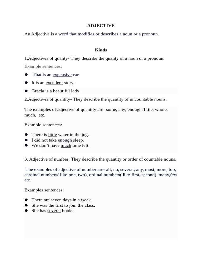 G4 Adjectives-1 2 | PDF