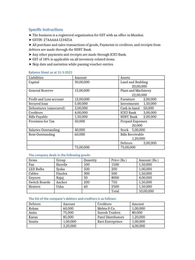 Formatted Balance Sheet Question | PDF | Value Added Tax | Balance Sheet