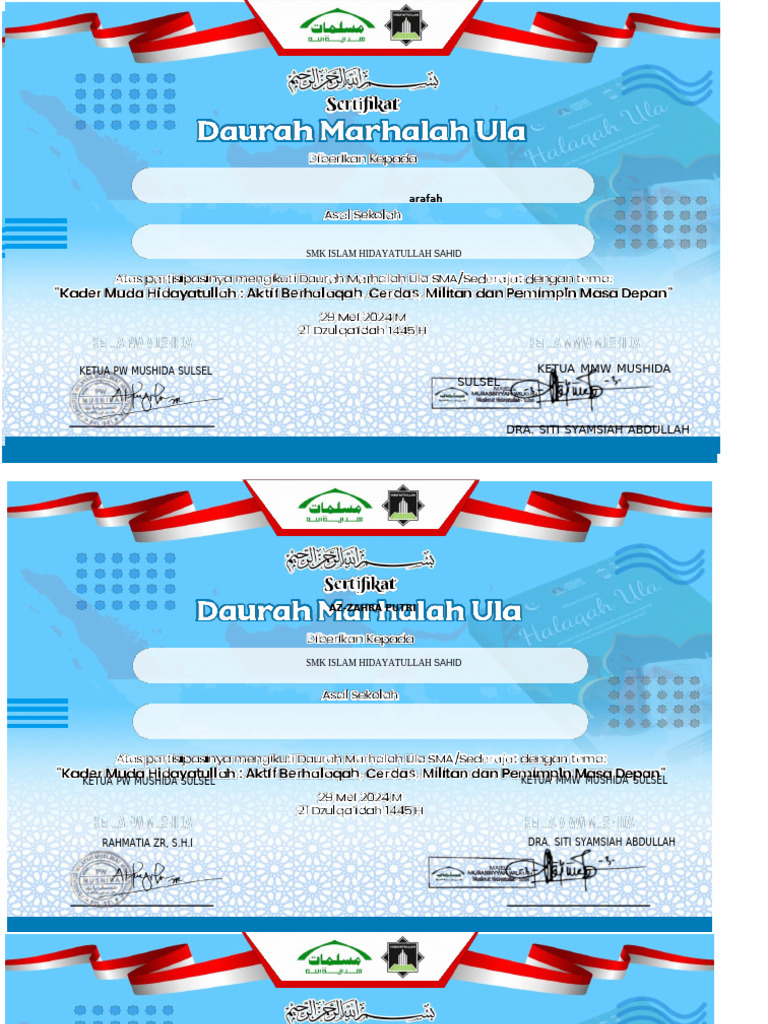 Sertifikat Dmu 2024 Mushida Gel 1 PDF | PDF