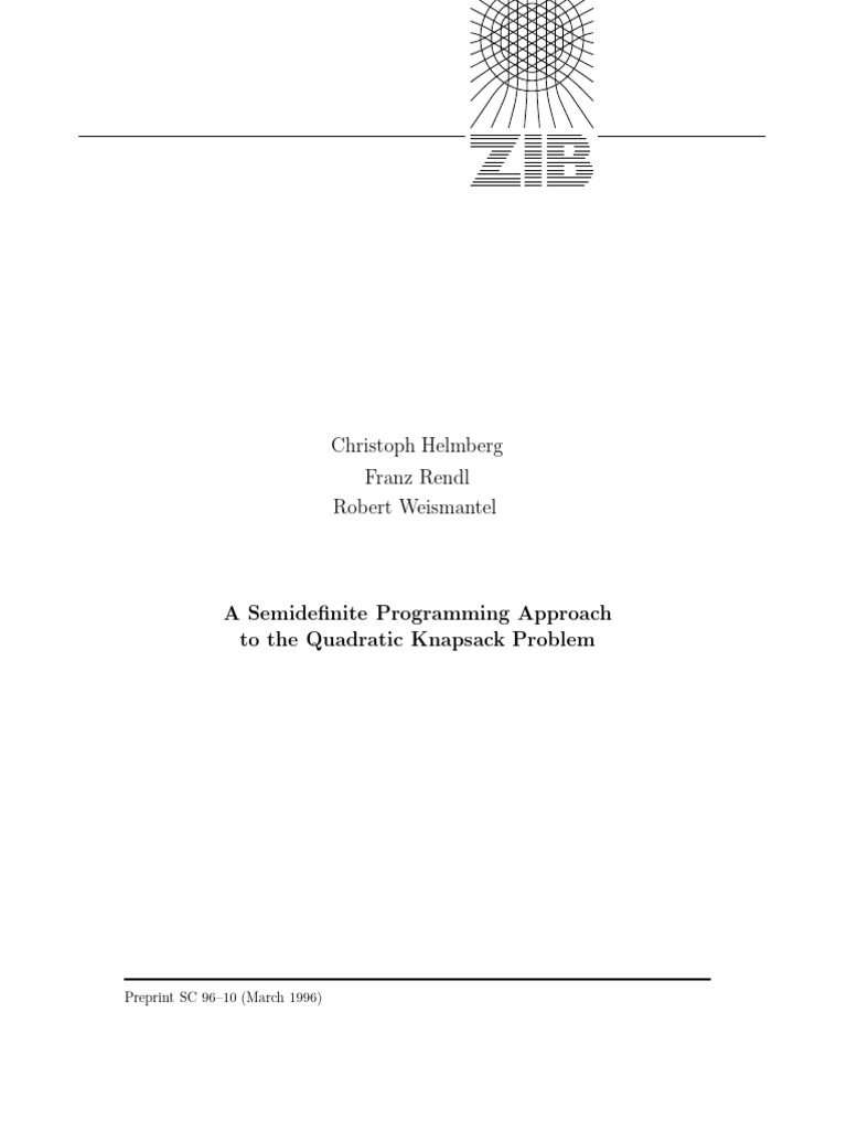 Advanced Knapsack Optimization | PDF | Theoretical Computer Science | Mathematics