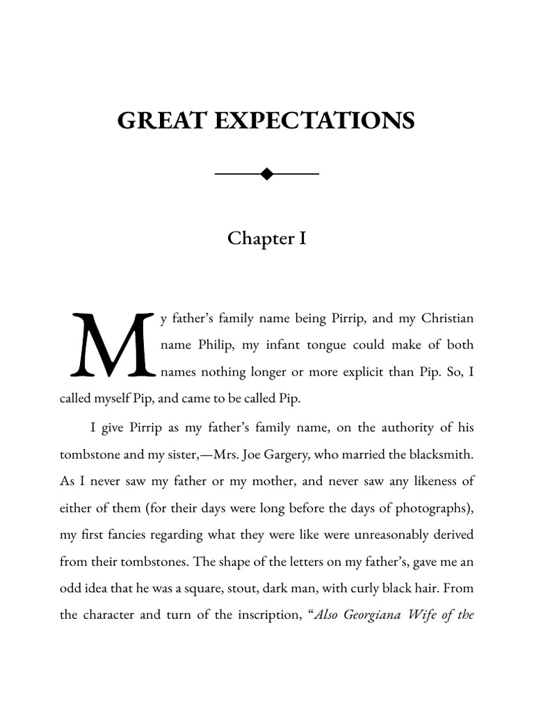 Great Expectations - Chapter 1 | PDF | Great Expectations