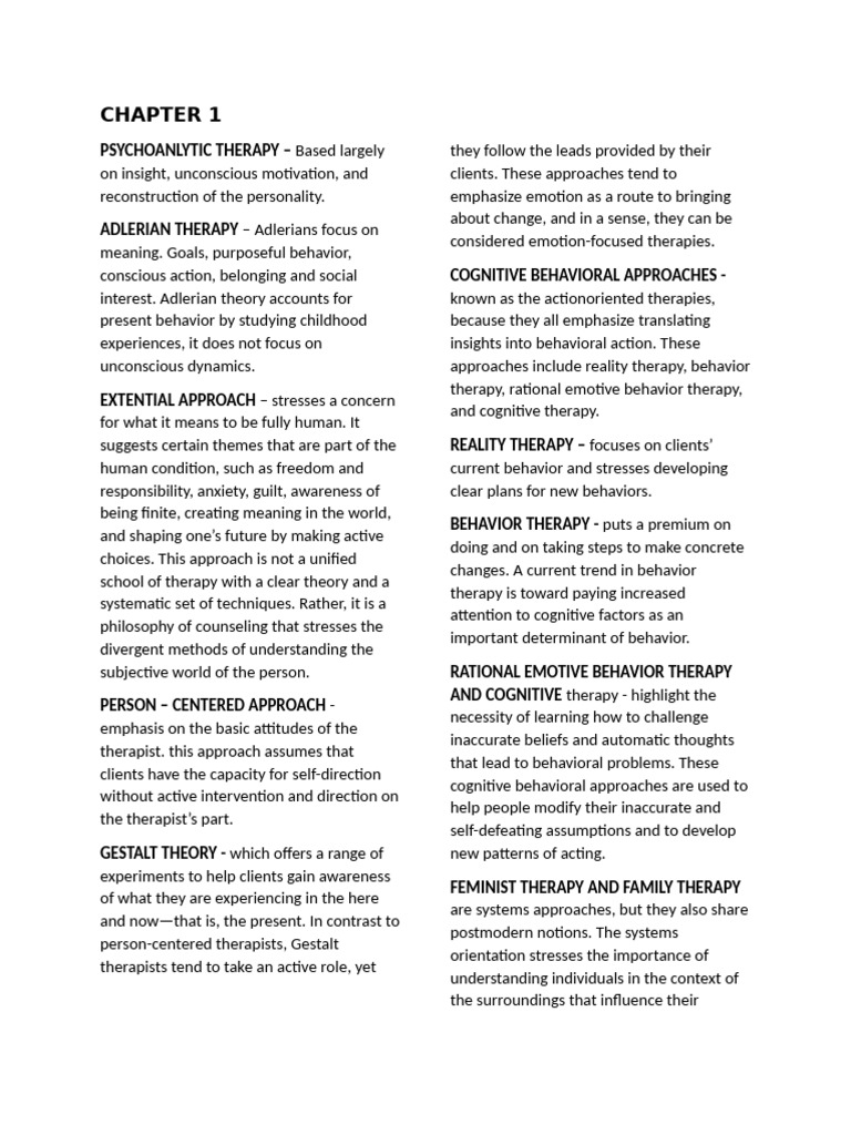 Overview of Contemporary Counseling Models | PDF | Psychotherapy ...