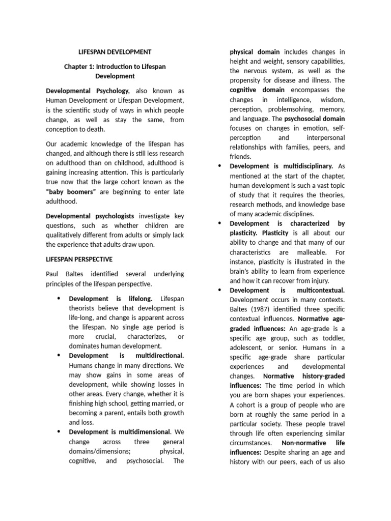 Lifespan Development | PDF | Dominance (Genetics) | Genetics