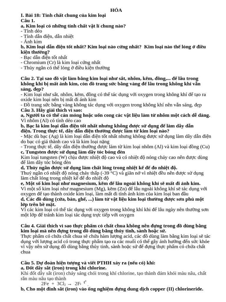 ĐC Hóa GK1 9 | PDF