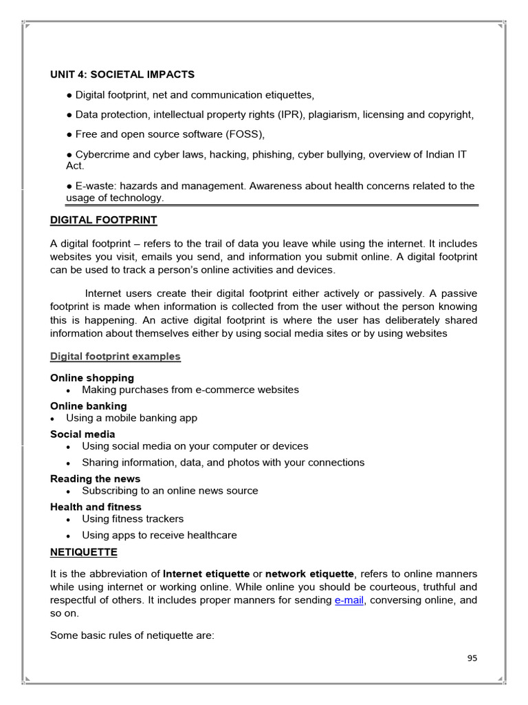 4xii Ip Societal Impact Study Material | PDF | Cybercrime | World Wide Web