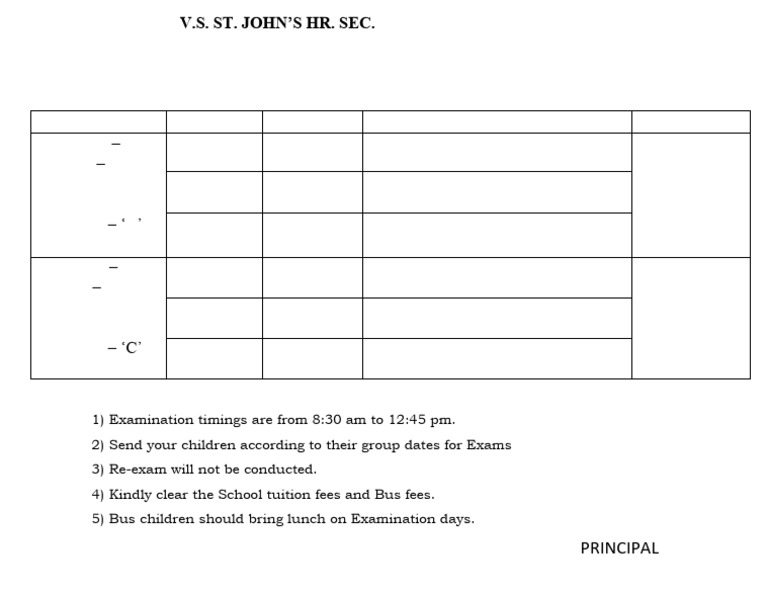 UKG Time Table-1 | PDF