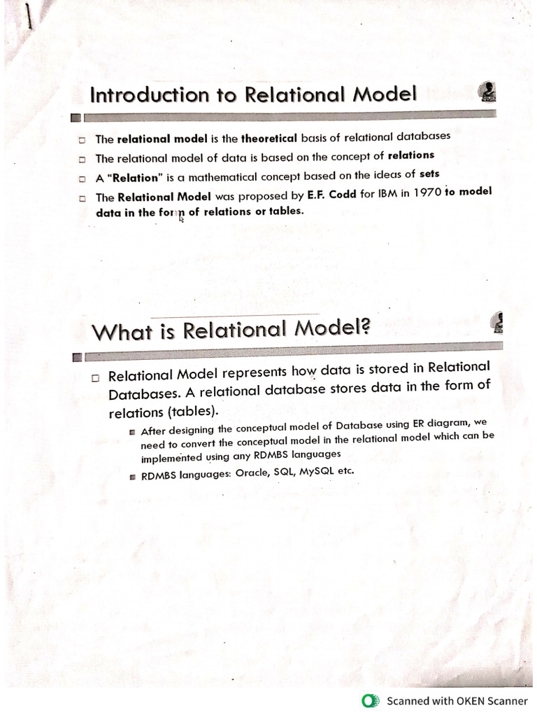 Relational Model Introduction | PDF