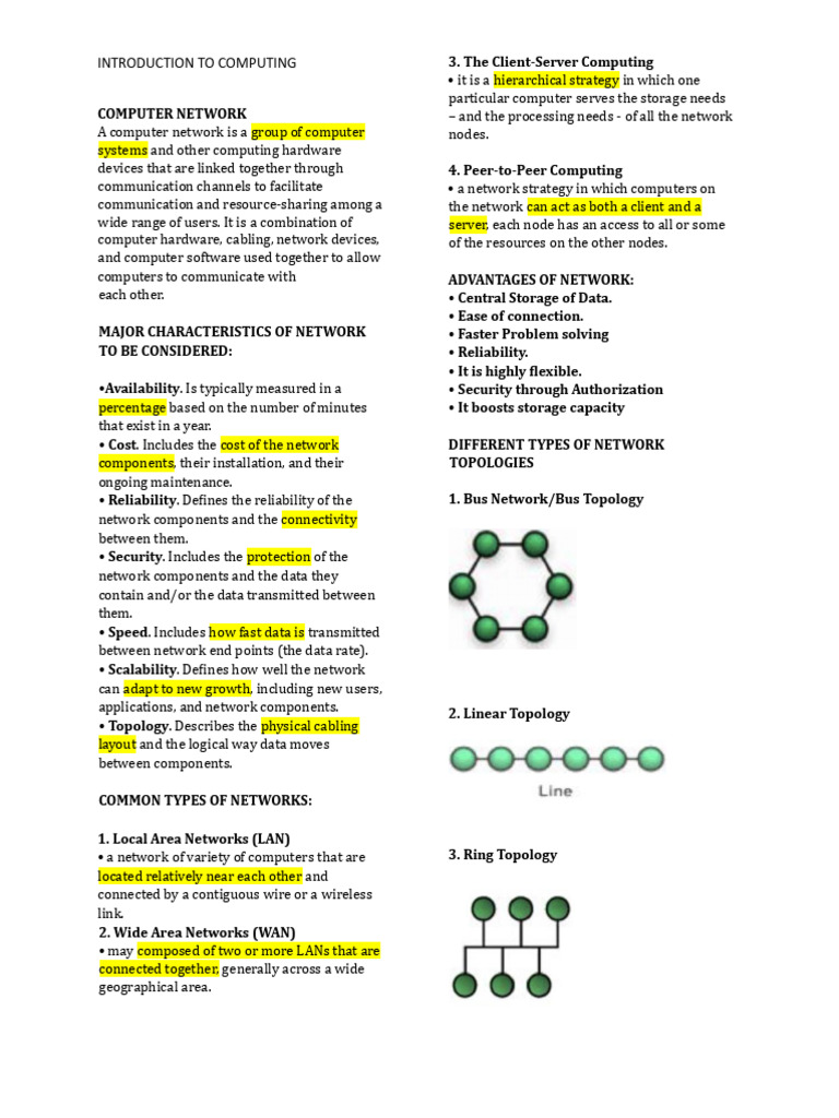 Intro Reviewer | PDF | Byte | Computer Network
