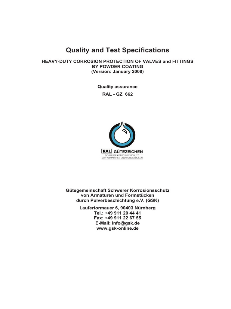 GSK Qality and Test Specifications | PDF | Vacuum Tube | Pipe (Fluid ...