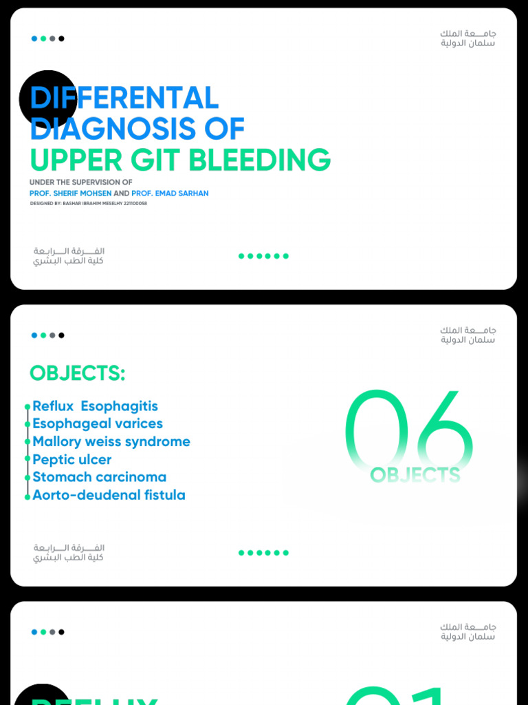 Differential Diagnosis of Upper Git Bleeding | PDF | Digestive Diseases | Diseases And Disorders