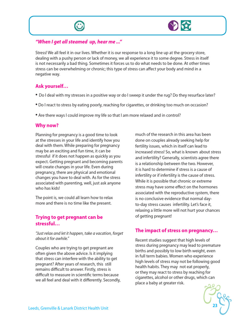 Getting Ready For Parenting Workbook Living With Stress | PDF ...