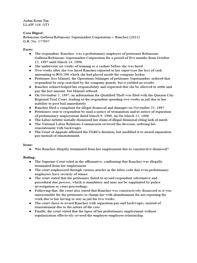 Security of Tenure Part 2 | PDF | Employment | Labour Law