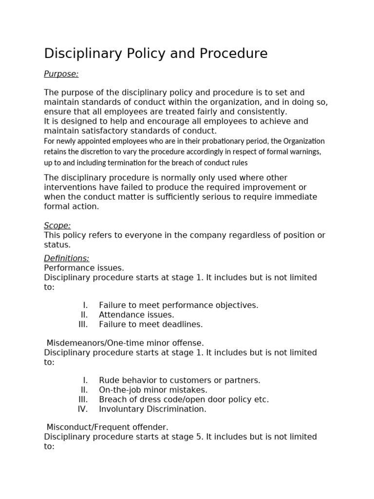 disciplinary-policy-and-procedure-1-pdf-employment-corruption