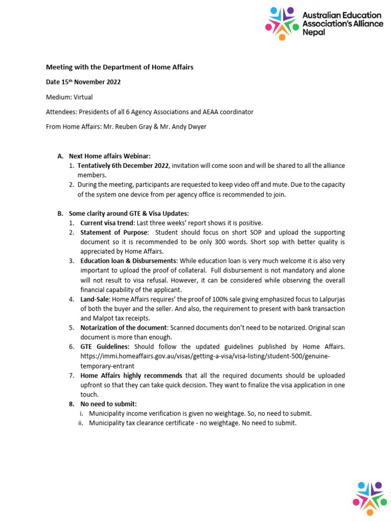 Meeting Summary - 15th November | PDF Meeting Summary - 15th November | PDF