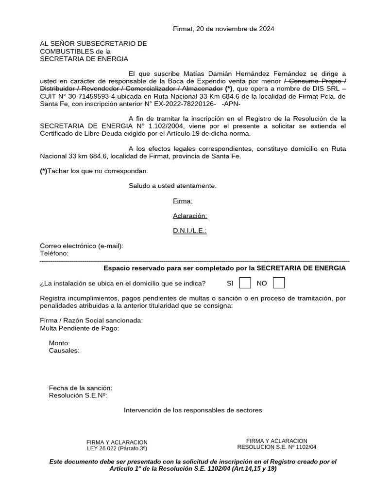 Modelo Libre Deuda (2023) | PDF