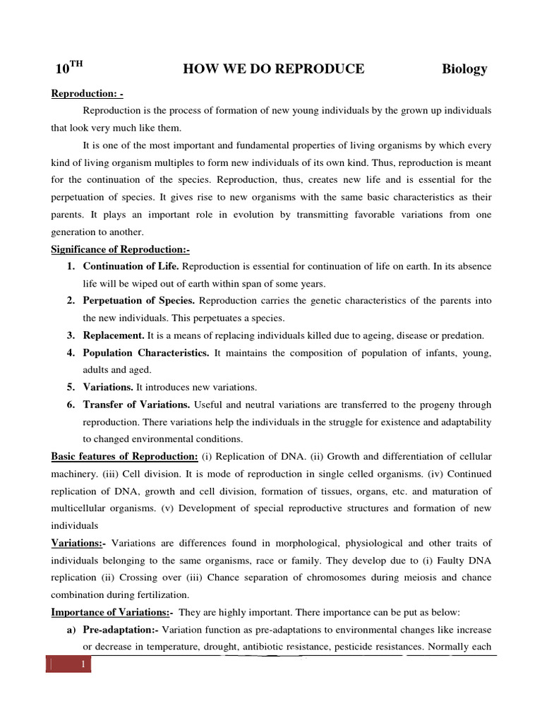 Biology Reproduction Guide | PDF | Flowers | Sexual Reproduction