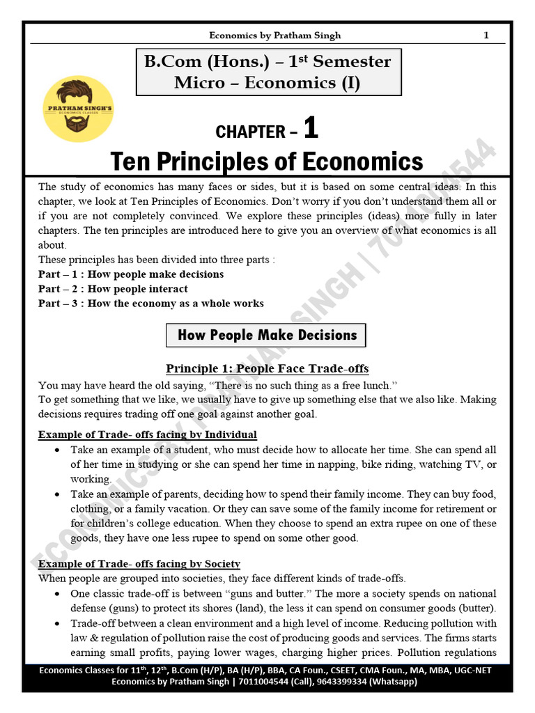 Principles of Economics Explained | PDF | Demand | Price Elasticity Of ...