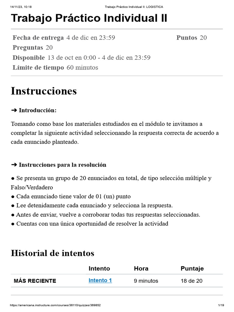 Trabajo Práctico Individual II - LOGISTICA | PDF | Logística | Cadena ...