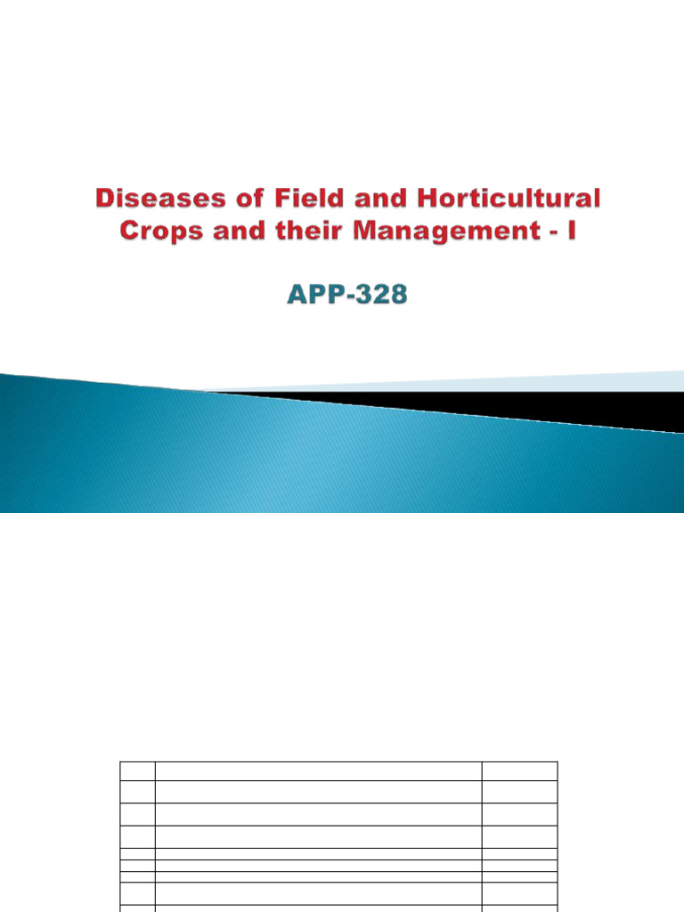 Diseases of Field & Horticultural Crops | PDF | Organisms | Branches Of ...