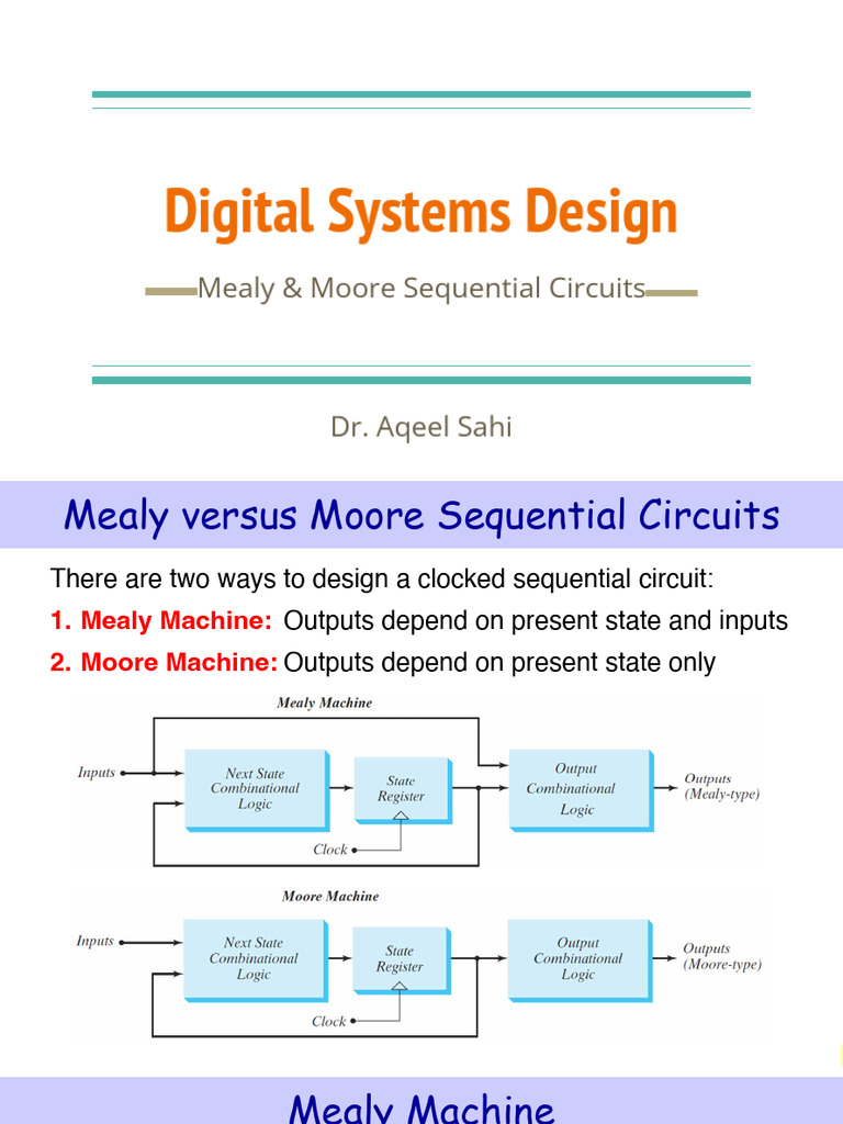 Mealy & Moore Sequential Calculations | PDF | Logic Gate | Computer Science