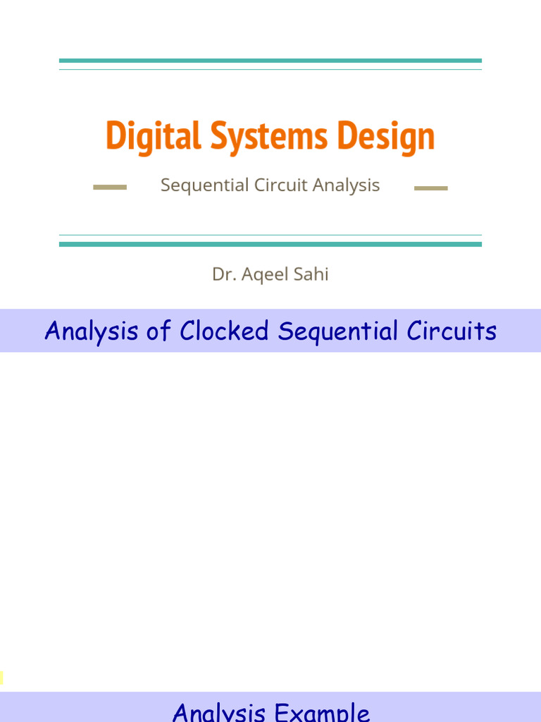 Sequential circuit analysis | PDF | Logic Gate | Electronics Sequential circuit analysis | PDF | Logic Gate | Electronics