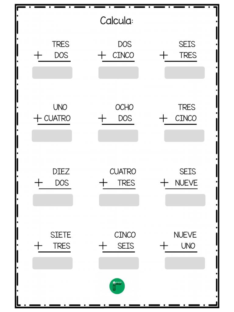 Cálculo de Números en Palabras | PDF