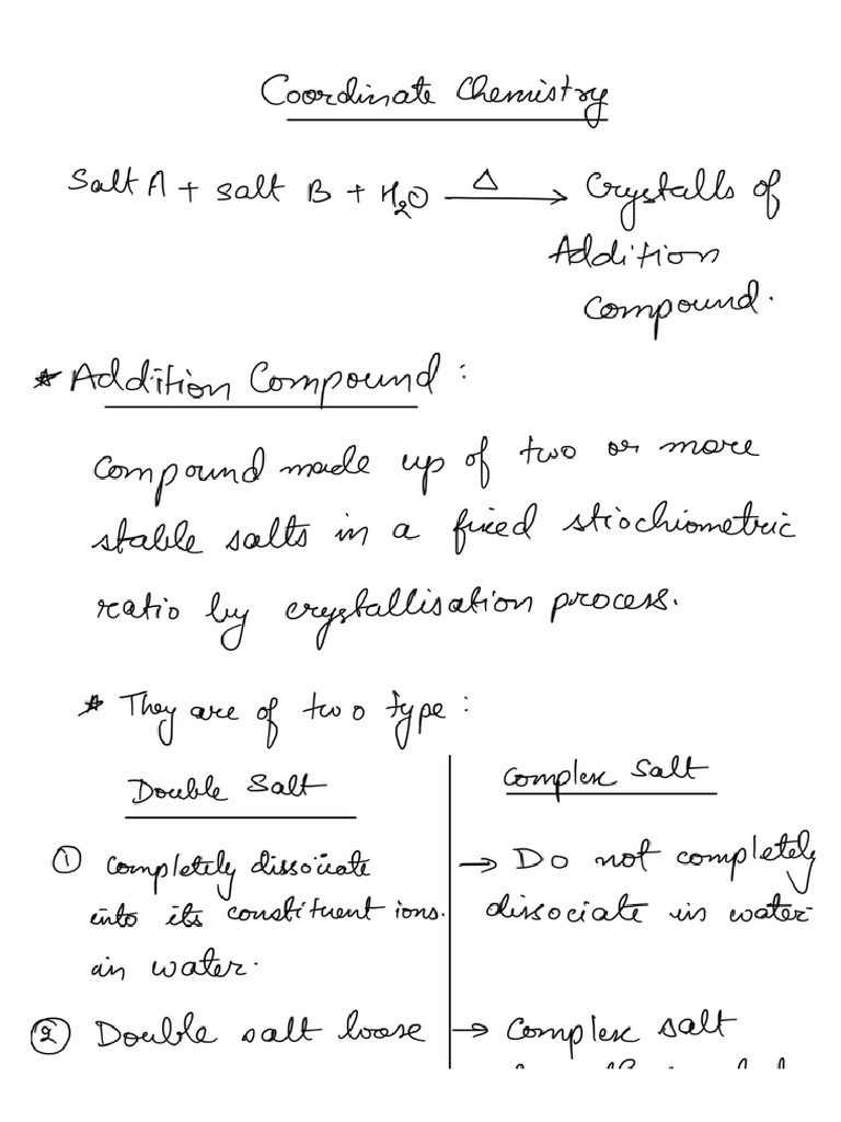 Coordinate Chemistry | PDF