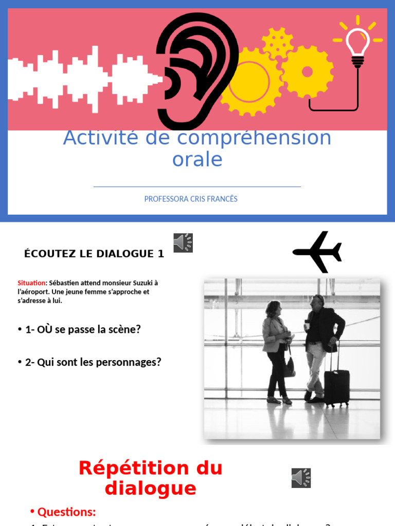 Activité de Compréhension Orale | PDF