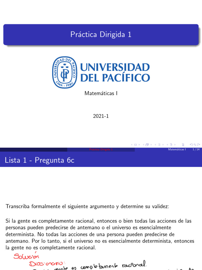PD1 Mate 1 | PDF | Número Real | Proposición