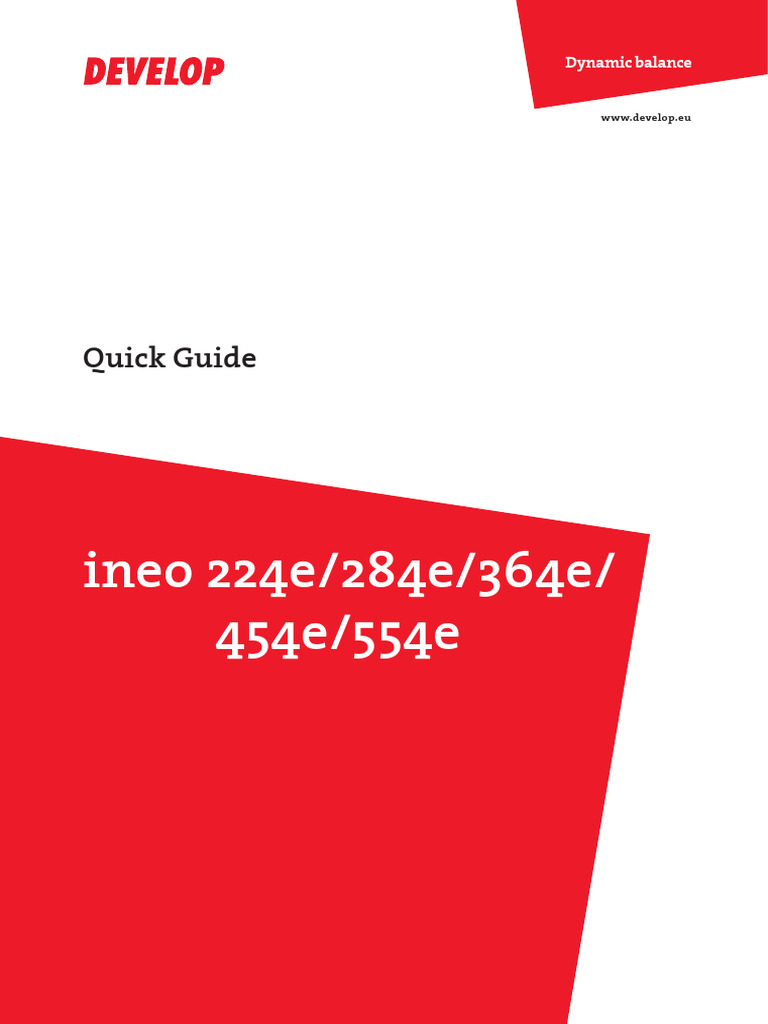 Develop Ineo 224 Quick Guide | PDF | Computer Network | Ac Power Plugs ...