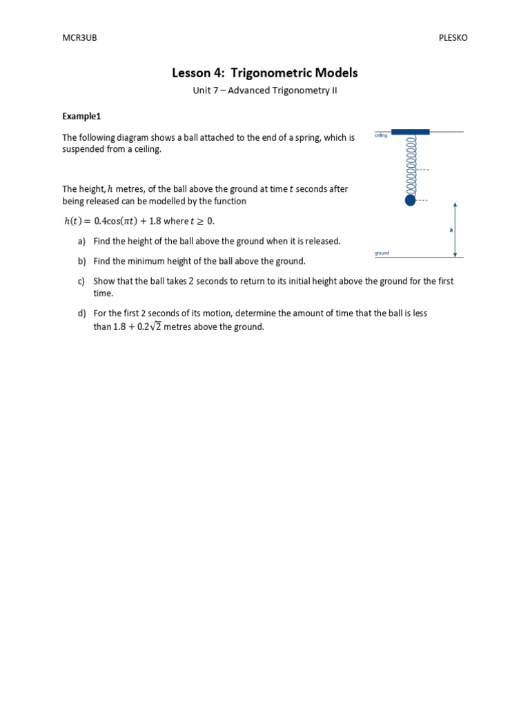 L4 - Trigonometric Models | PDF