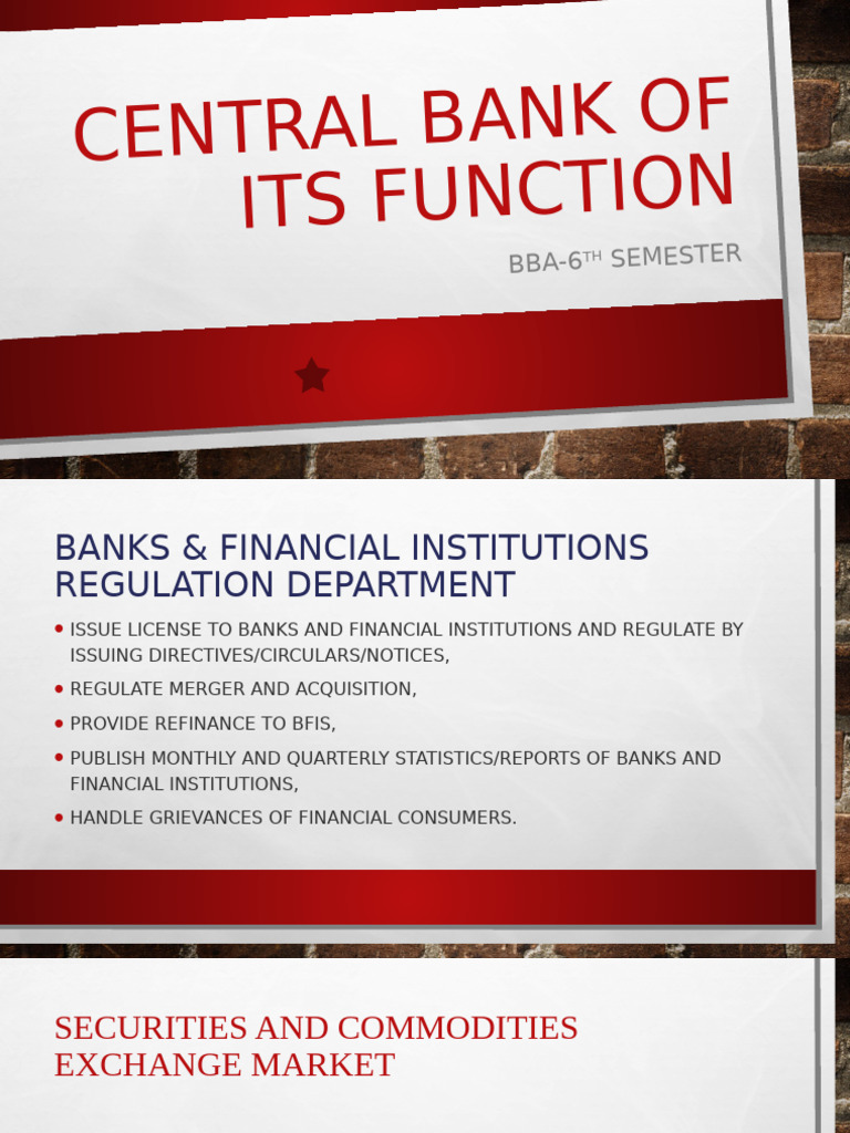 Functions and Role of Nepal Rastra Bank | PDF | Monetary Policy | Banks