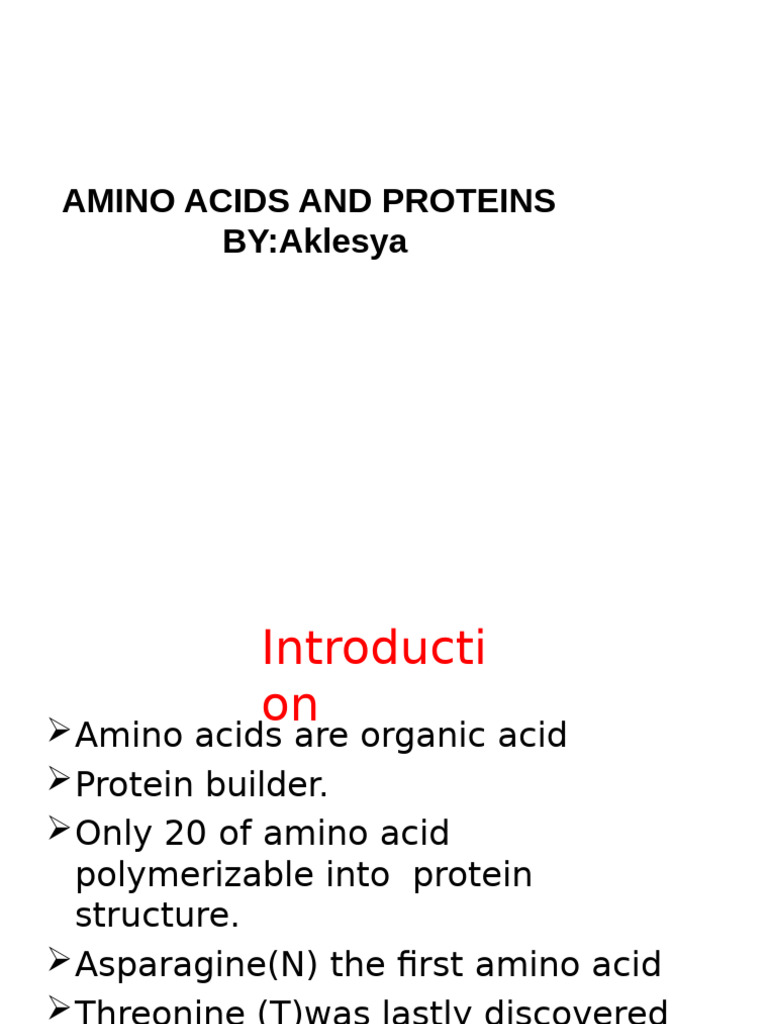 Protein | PDF | Amino Acid | Proteins