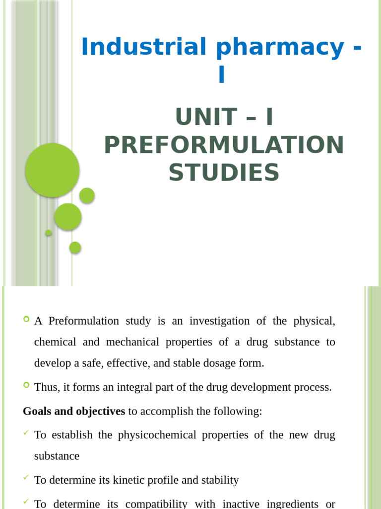 Unit I - Preformulation | PDF | Polymers | Redox