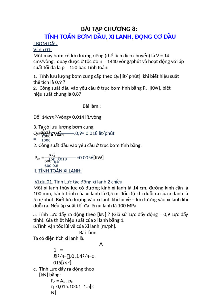 Bai Tap Khi Nen Chuong 8 123 | PDF