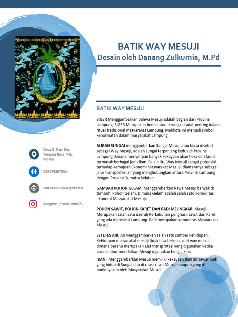 BATIK WAY MESUJI by DANANG ZULKURNIA | PDF