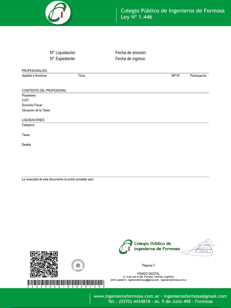 Liq - 2322 - Visado - LIC 09-24 CERT 01 RAQUEL GARAY | PDF | Ingeniería ...